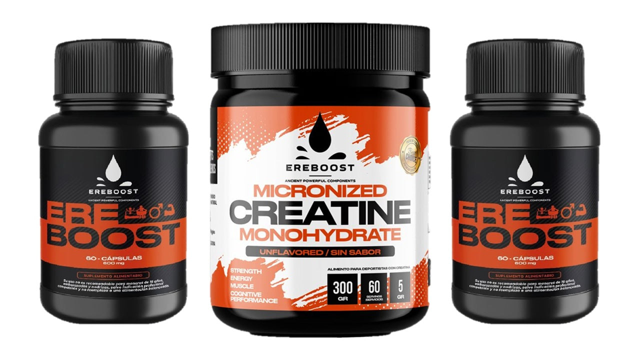 Pack Potencia 2 Ereboost: Potenciador masculino + Creatina